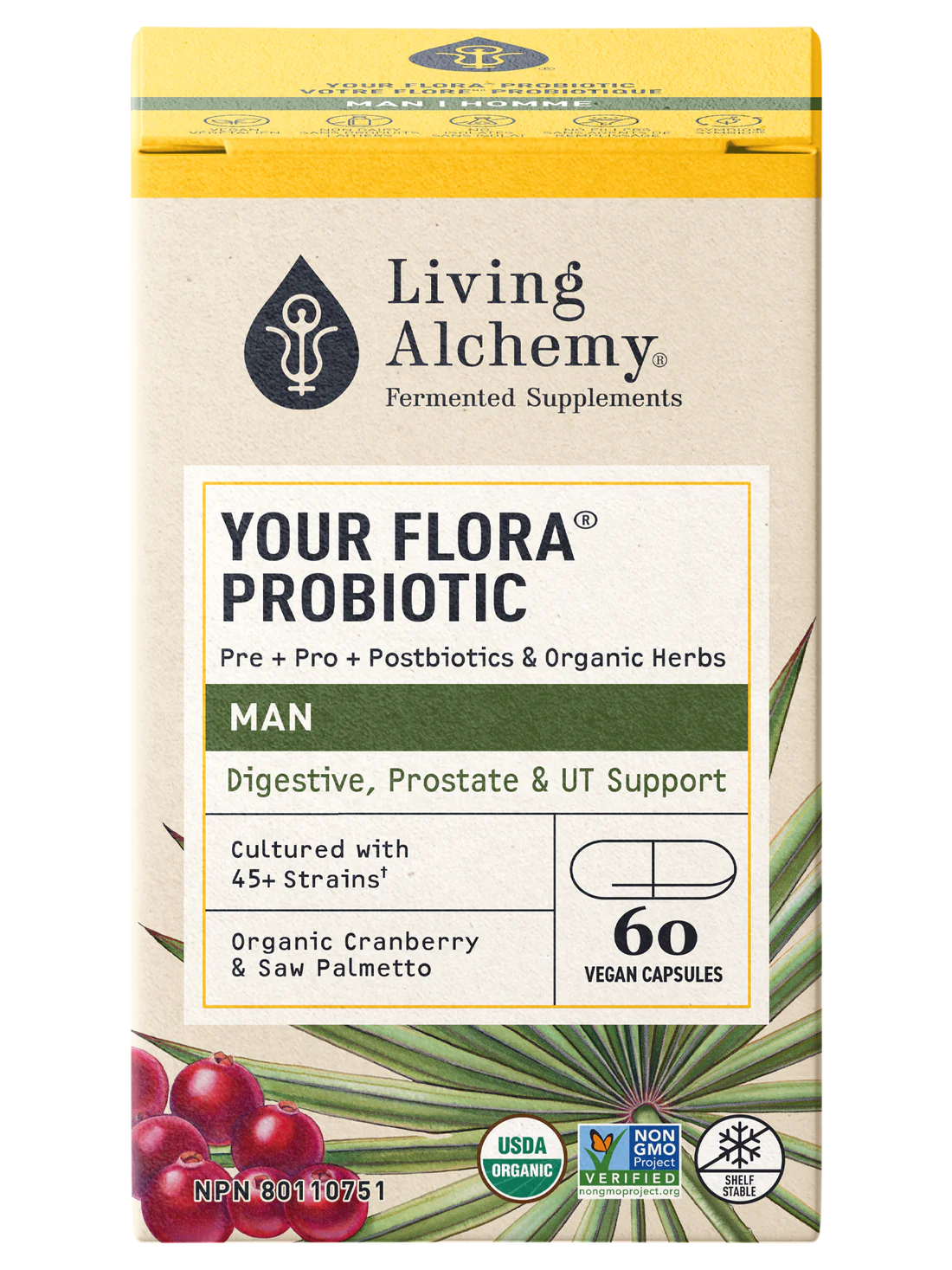 Your Flora Probiotic MAN 60 Capsules – NewMarket Natural Foods + Kitchen